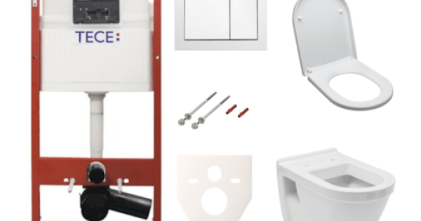 Tualetes poda komplekts Rāmis Tece ar podu Vitra Integra, vāku un Baltu ...