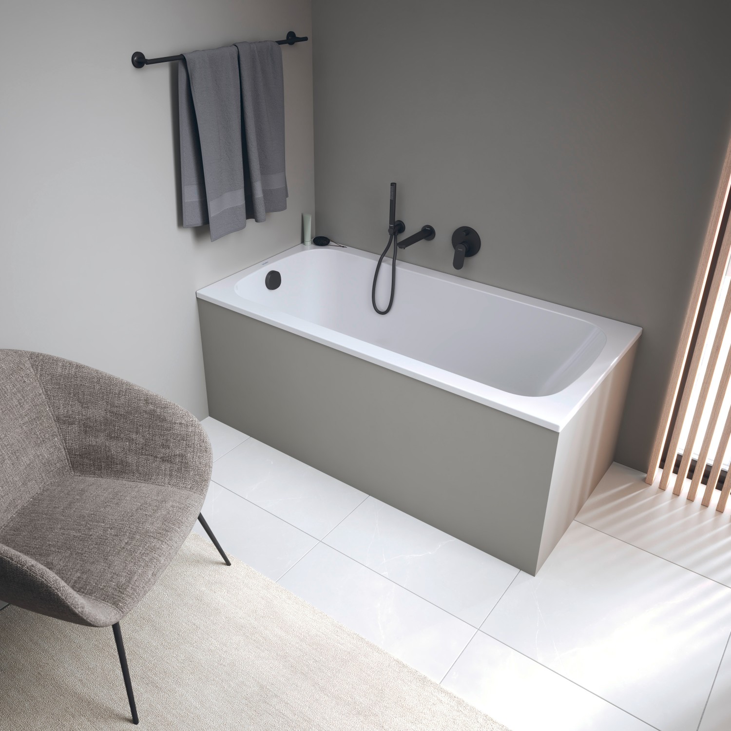 Vanna Duravit Qatego, 150x75cm, akrils, balts 700609000000000 ...